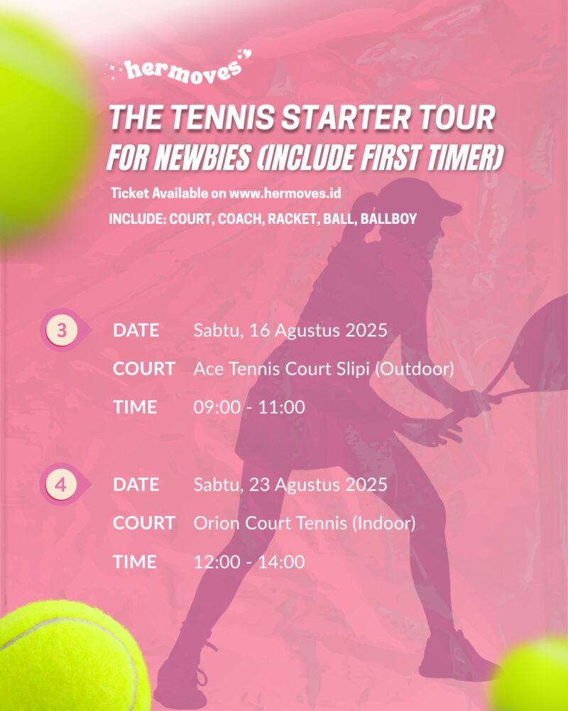 (Jakarta) 🎾 The Tennis Starter Tour for Newbies Day#3 – Hermoves